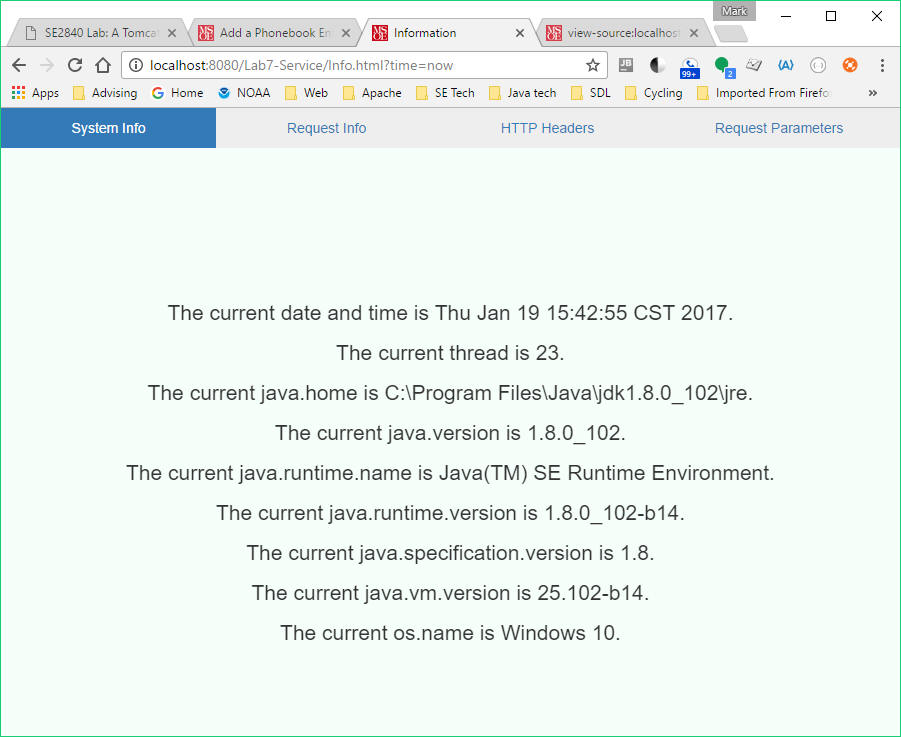 SE2840 Lab: A Tomcat-based web service